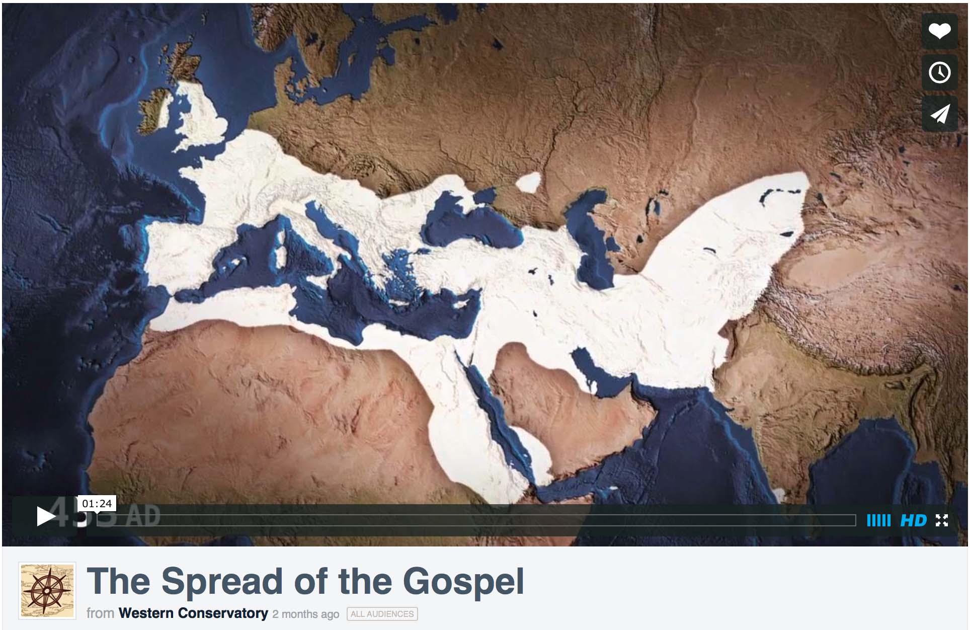 Video map “The Spread of the Gospel” | The Heffron Family